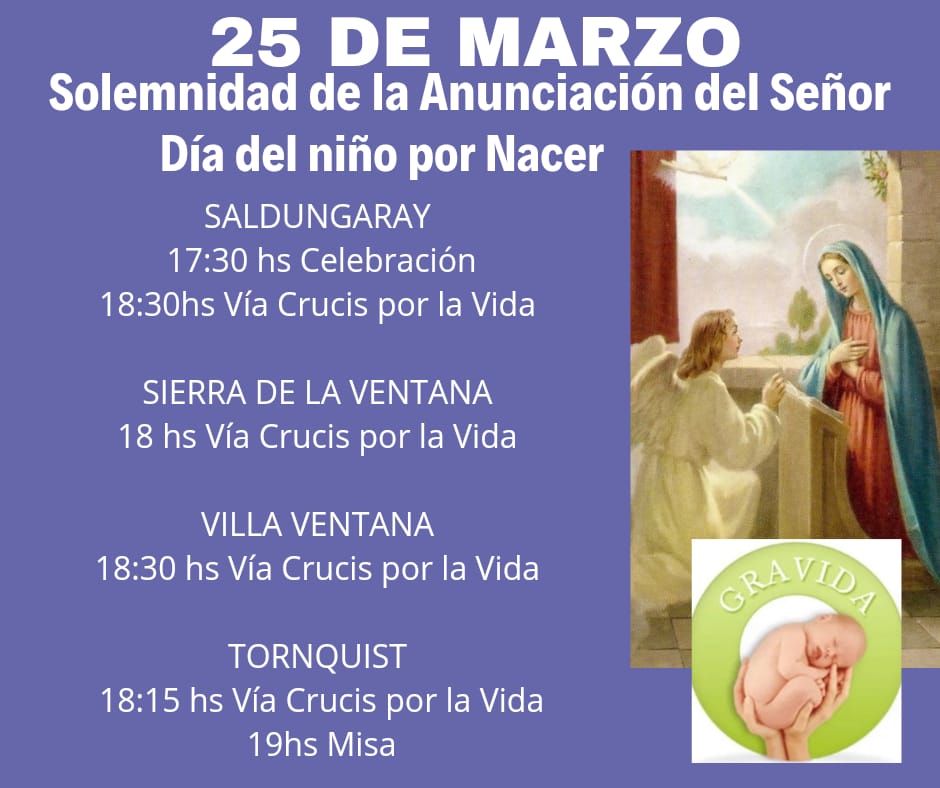 25 de marzo: Solemnidad de la Anunciación del Señor