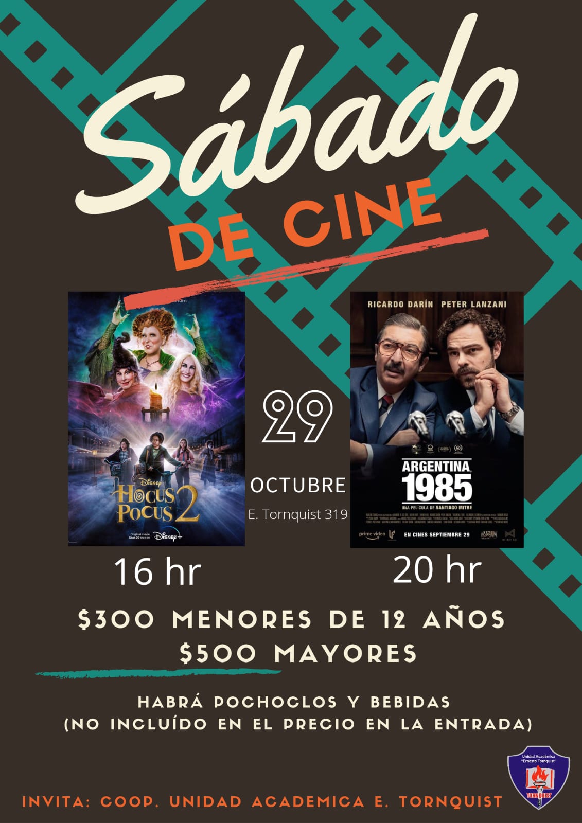 Sábado de cine en la Unidad Académica "Ernesto Tornquist"