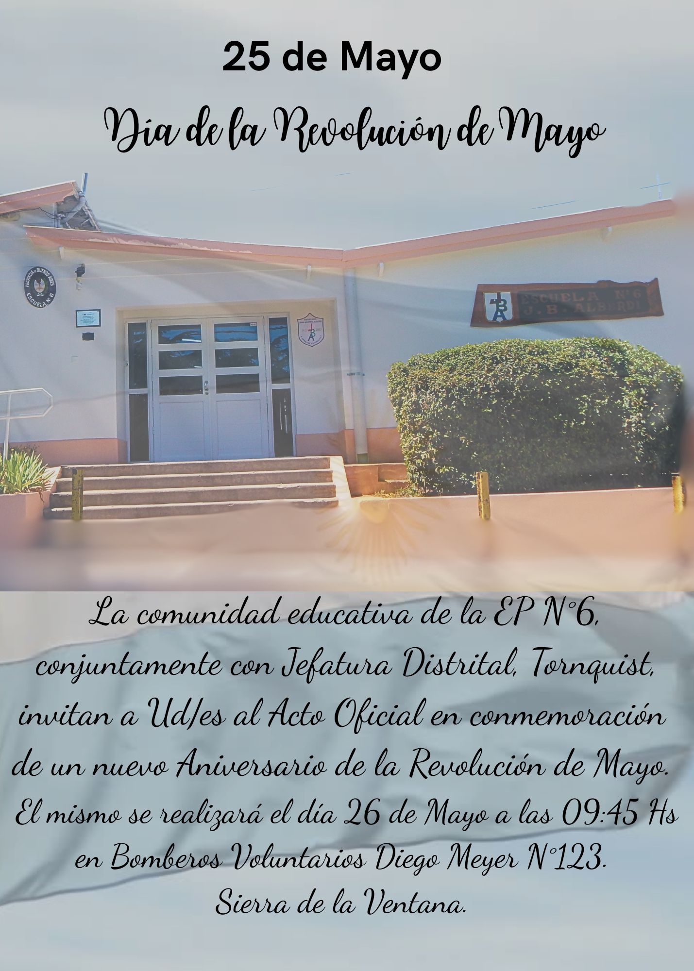 Invitación Al Acto Oficial En Conmemoración Del 25 De Mayo