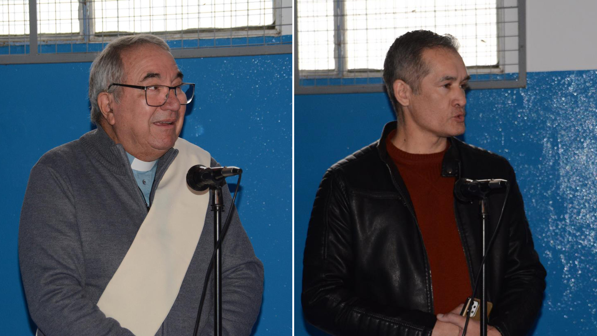 Eduardo Godoy y Mario Galindo bendijeron el nuevo piso de la Escuela N°1