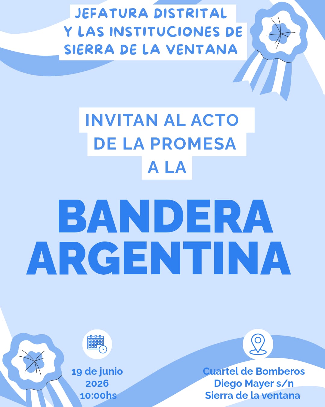 Promesa a la Bandera: actos en Tornquist y Sierra de la Ventana