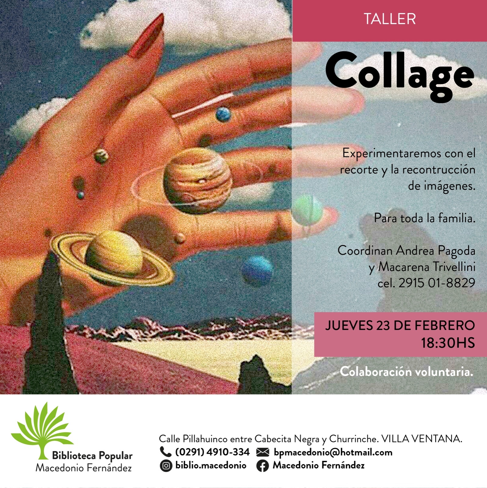 Taller de collage en Villa Ventana