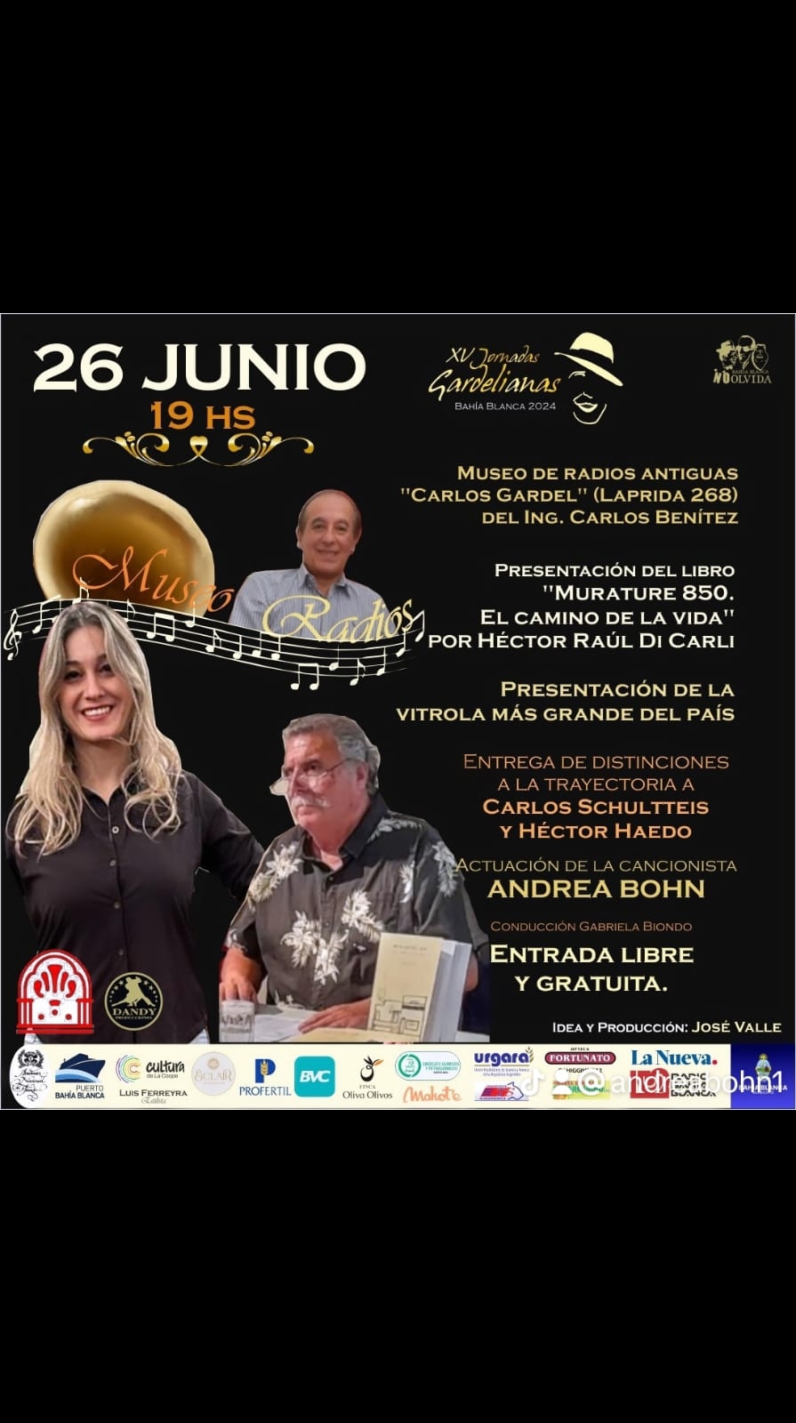 Andrea Bohn junto al maestro Alberto Dalessandro en el teatro municipal ...