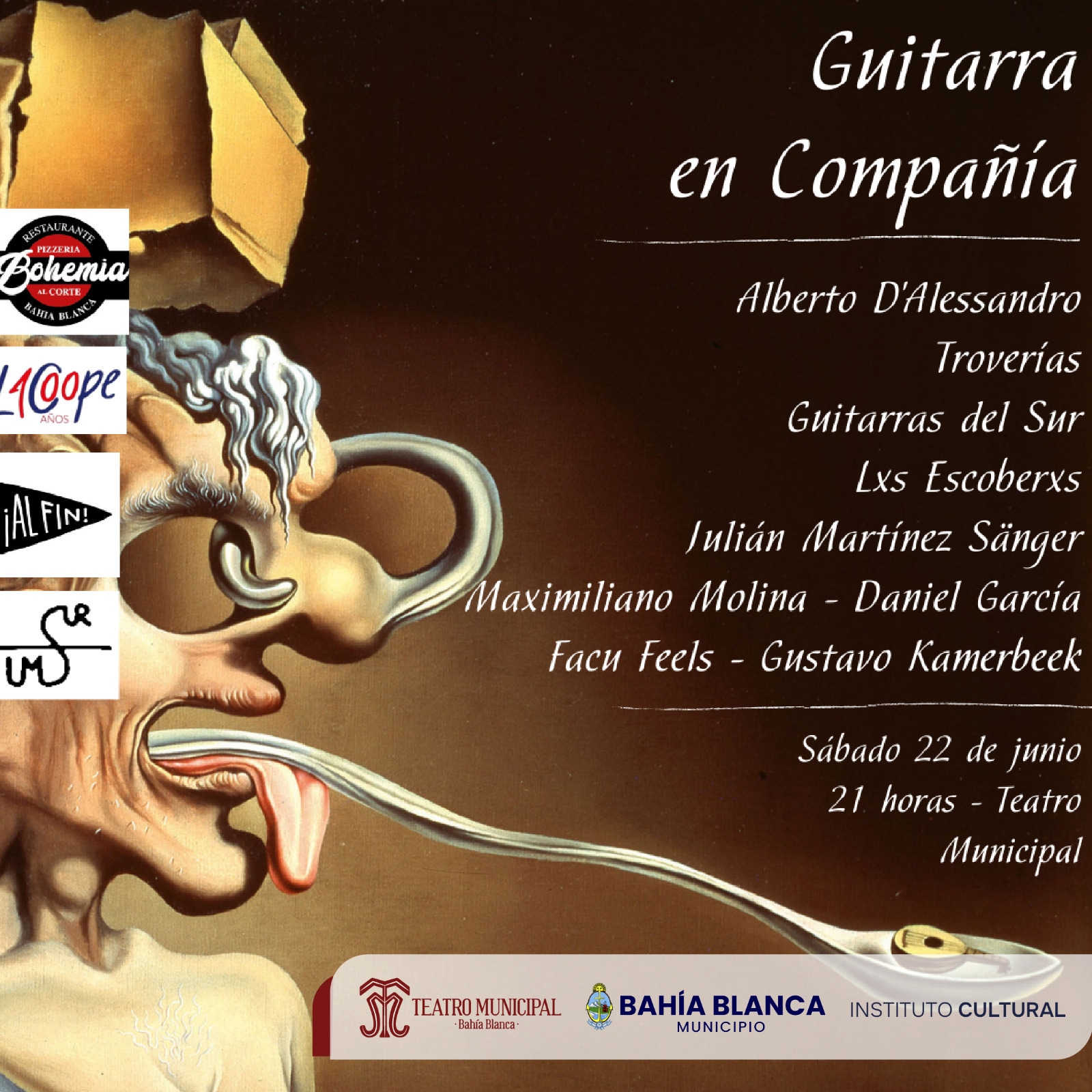 Andrea Bohn junto al maestro Alberto Dalessandro en el teatro municipal ...